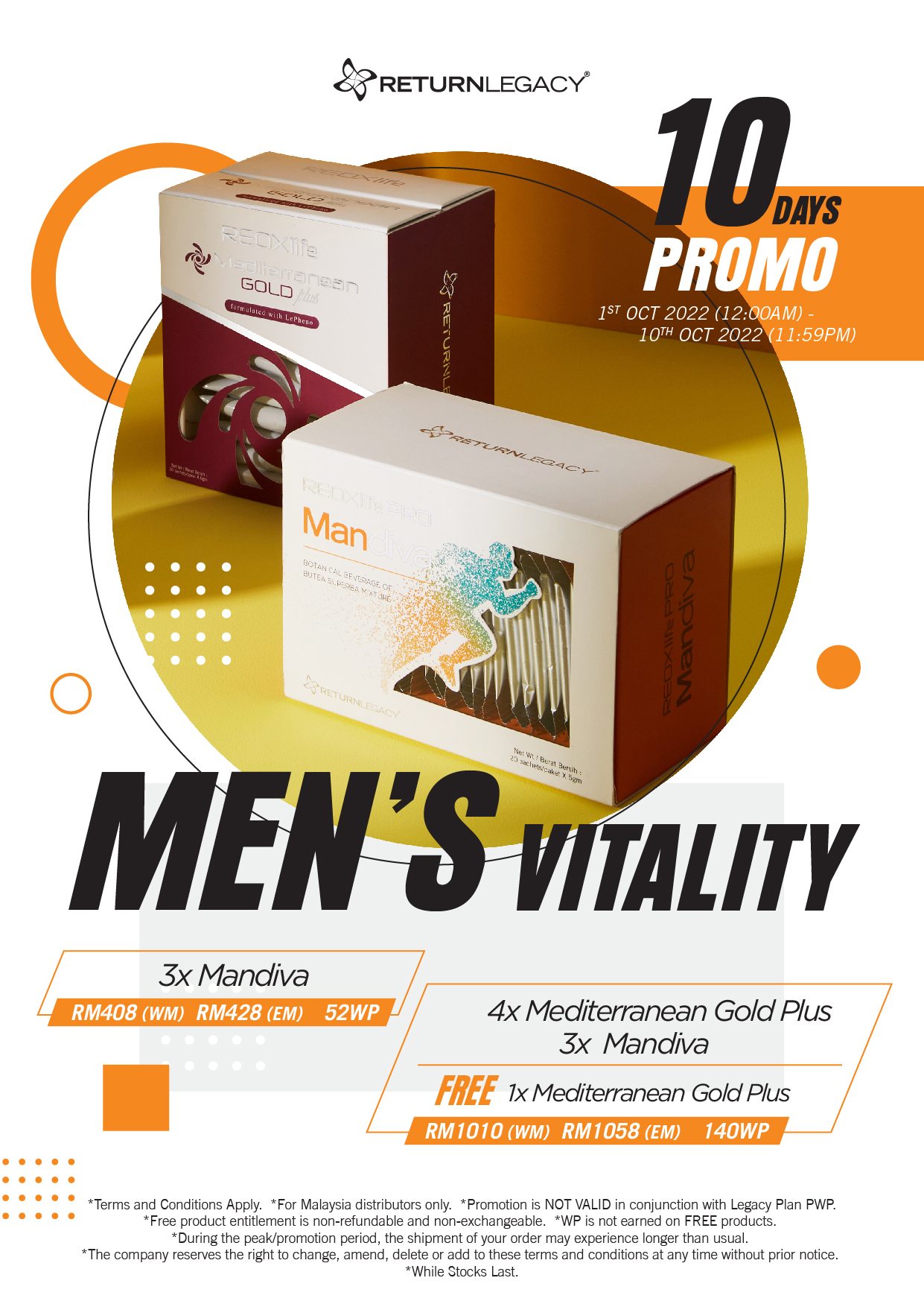 3 x REOXlife PRO Mandiva - Return Legacy