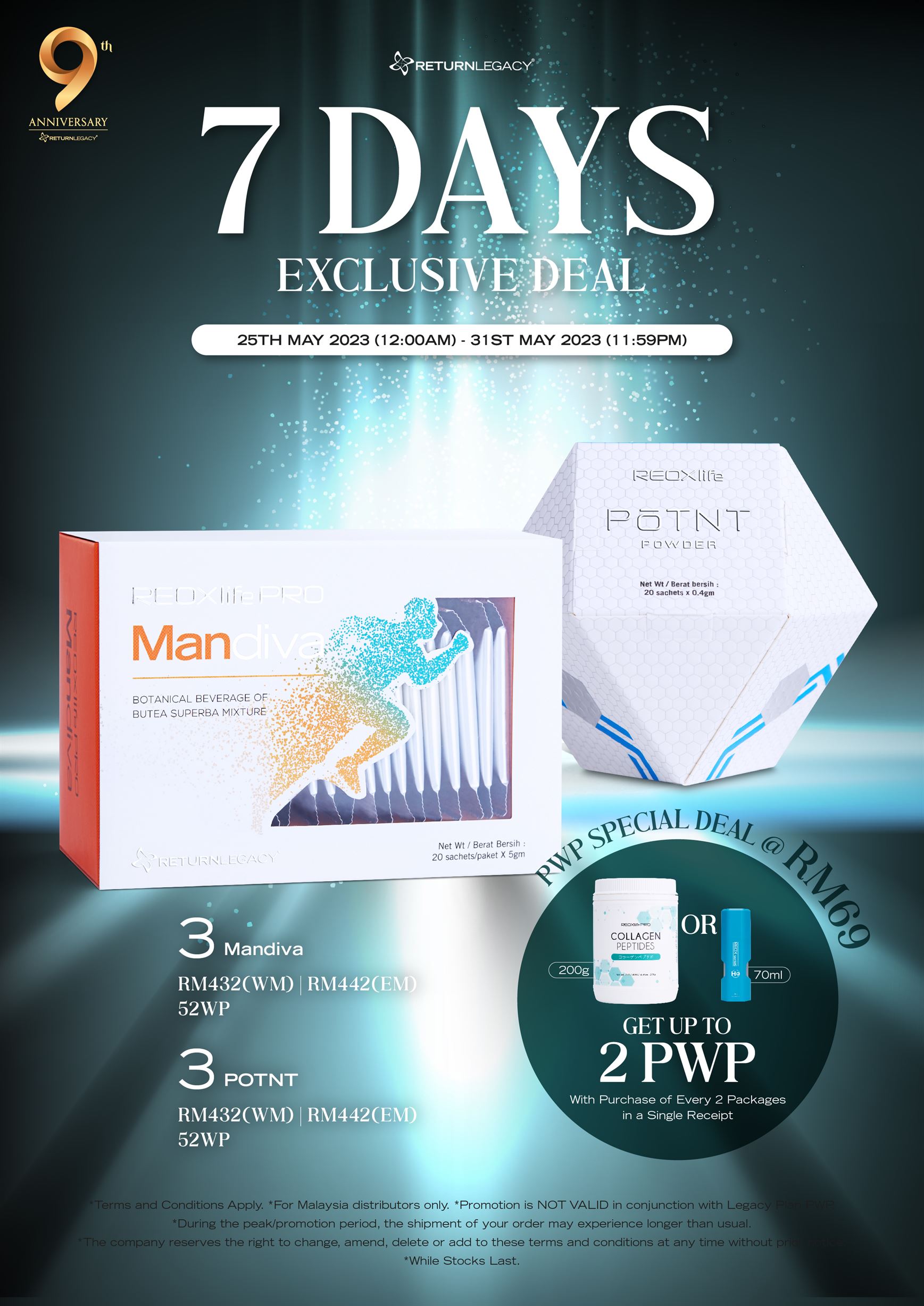 3 x REOXlife Potnt - Return Legacy