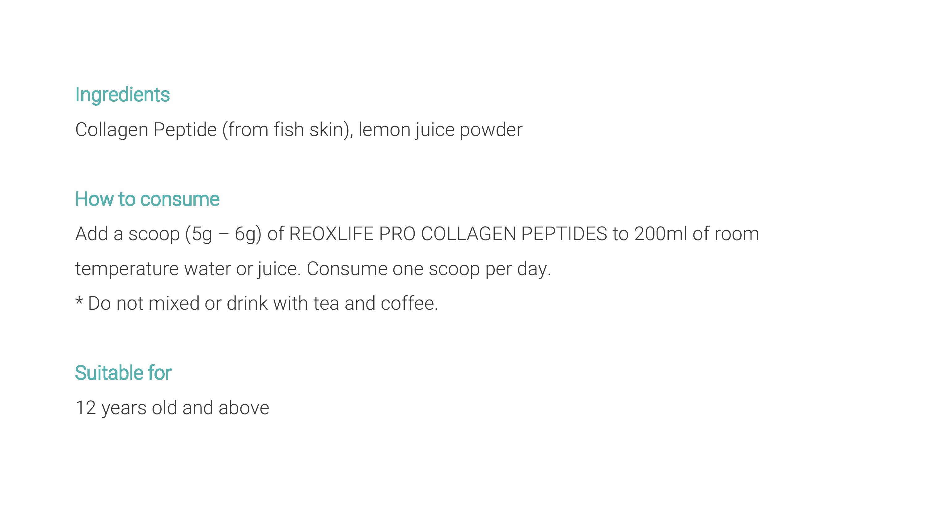 REOXlife PRO Collagen Peptides - 500G - Return Legacy